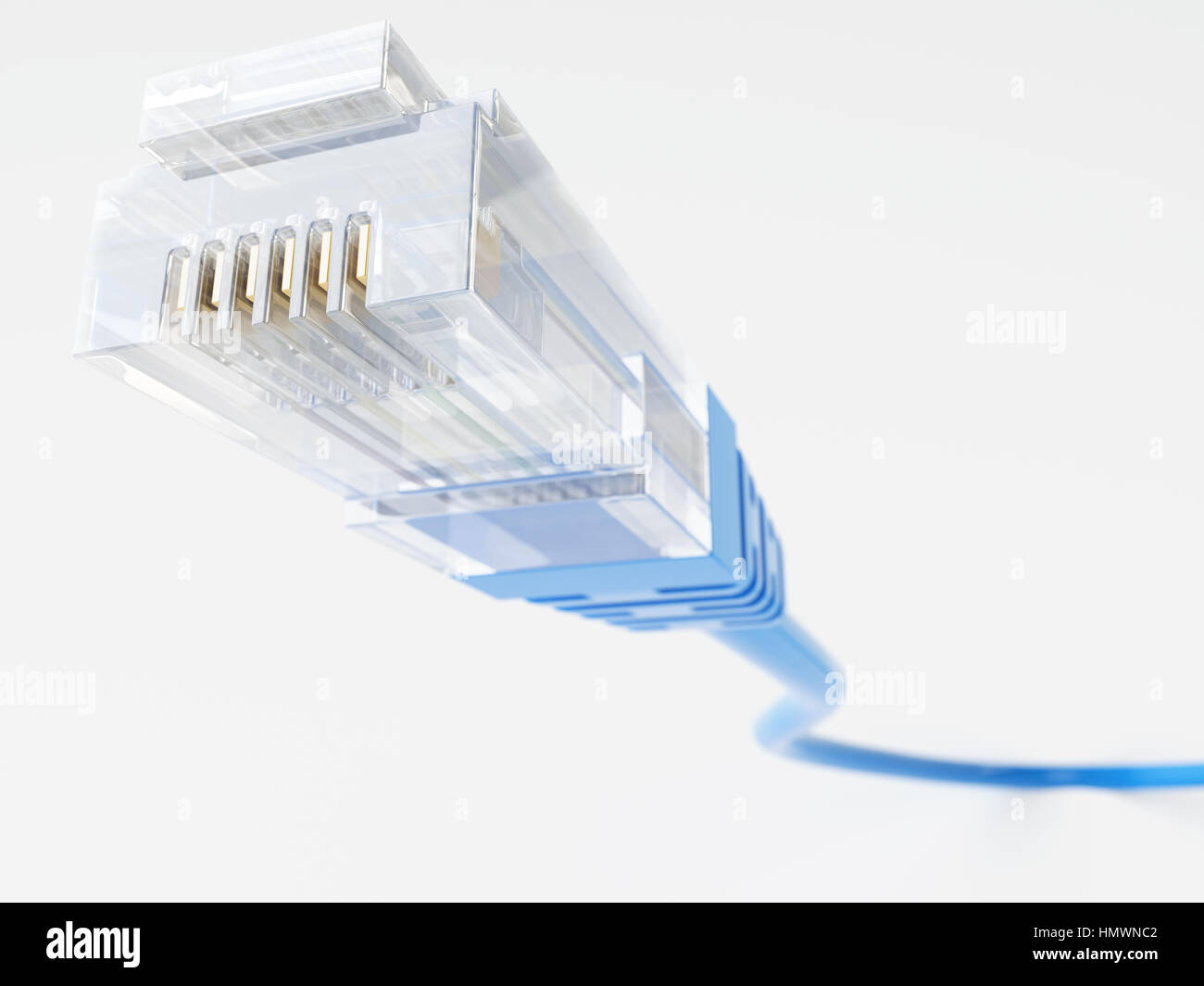 Ethernet cable close up - 3d Rendering Stock Photo - Alamy