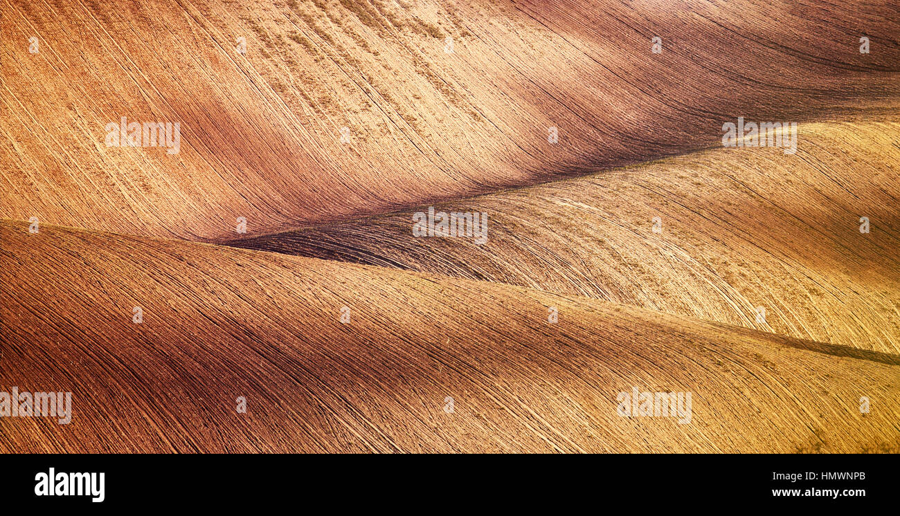 Abstract pattern texture of rolling wavy fields in spring. Spring ...