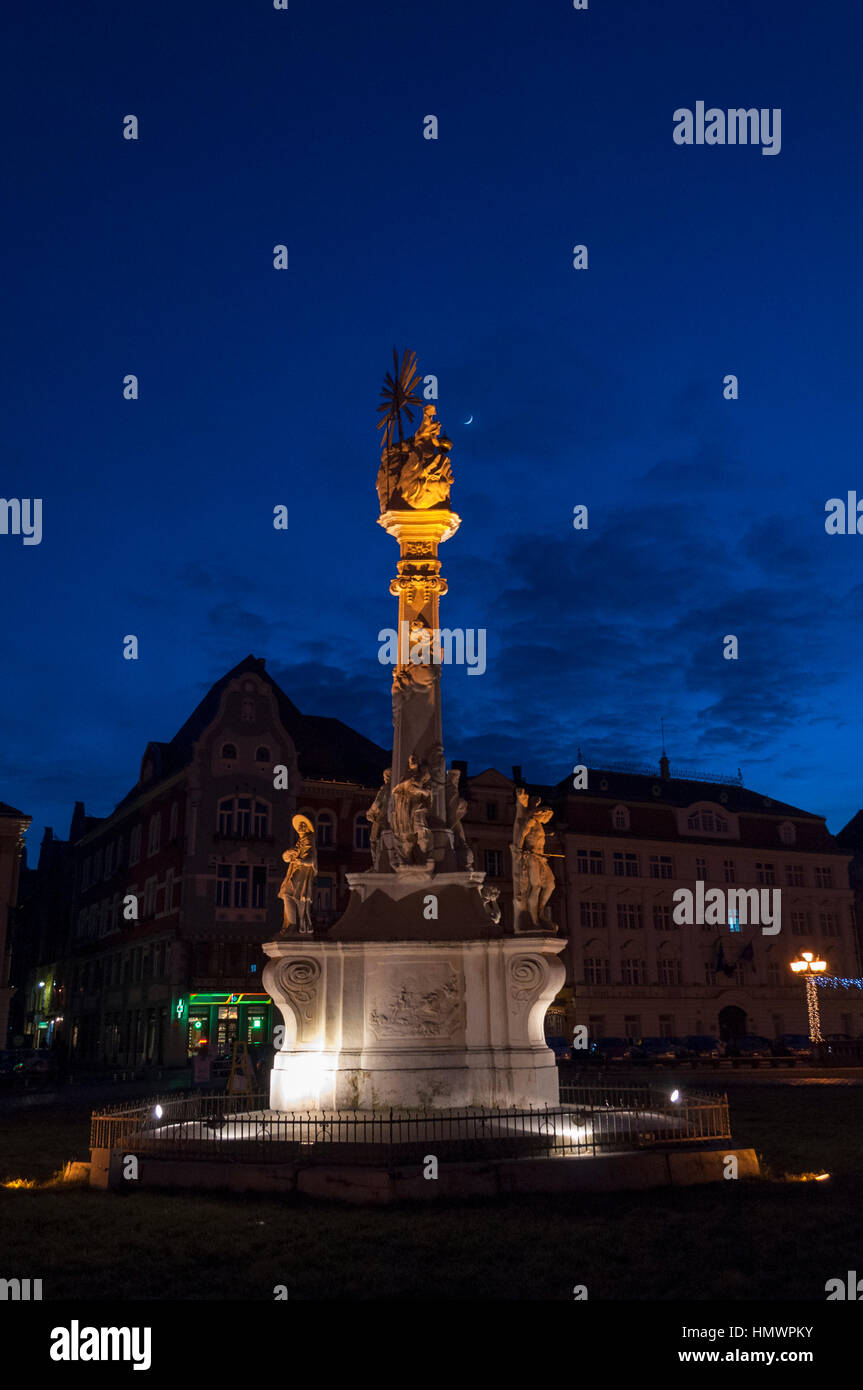 Monument of Holy Trinity in Union Square at night Stock Photo - Alamy