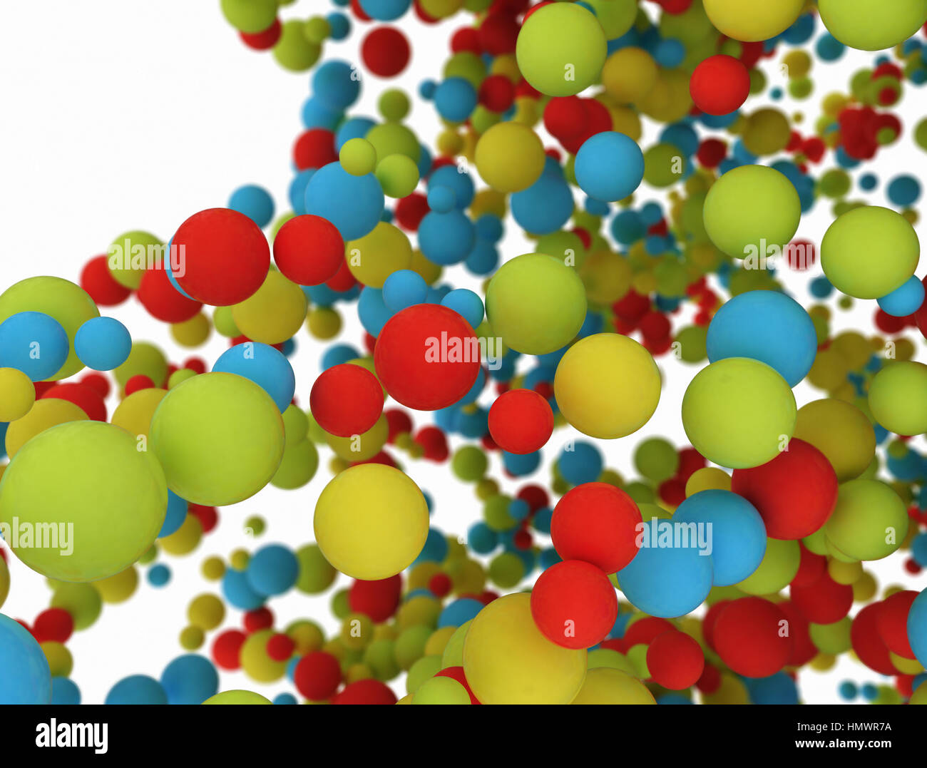 Group of multi color balls isolated on white background Stock Photo - Alamy