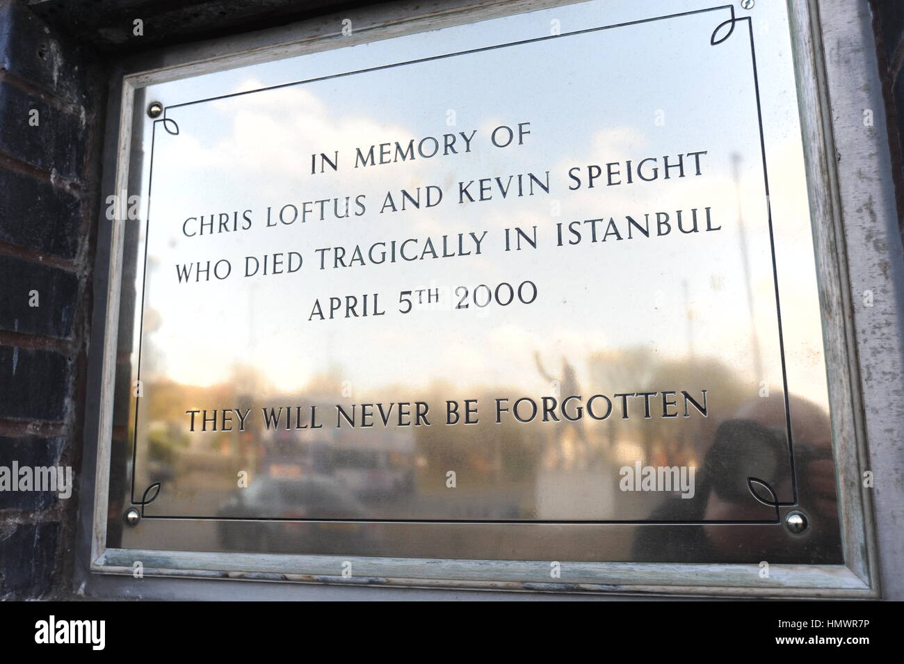 Chris Loftus and Kevin Speight memorial plaque at Leeds United Football ...