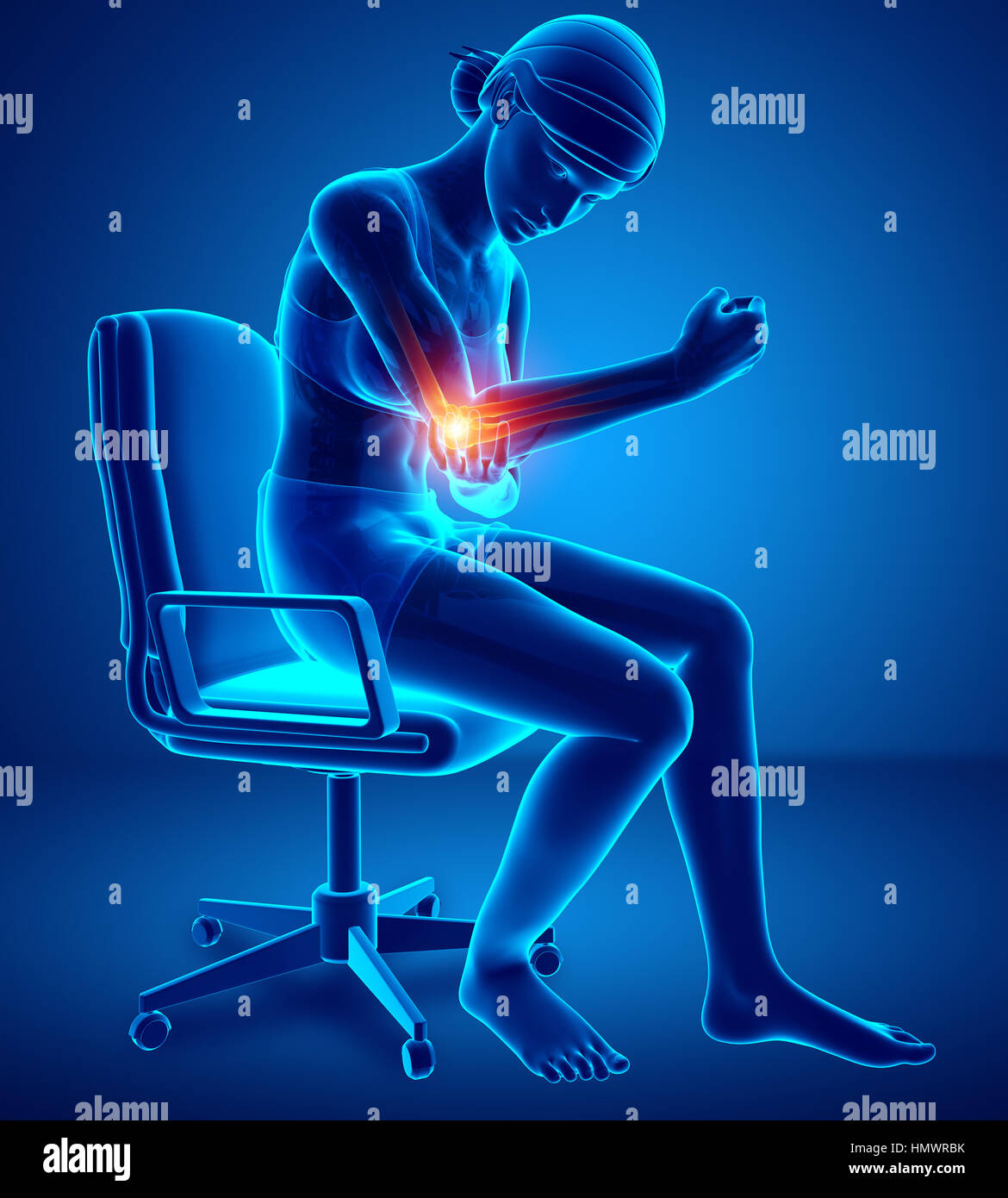 3d image of elbow joint hi-res stock photography and images - Alamy