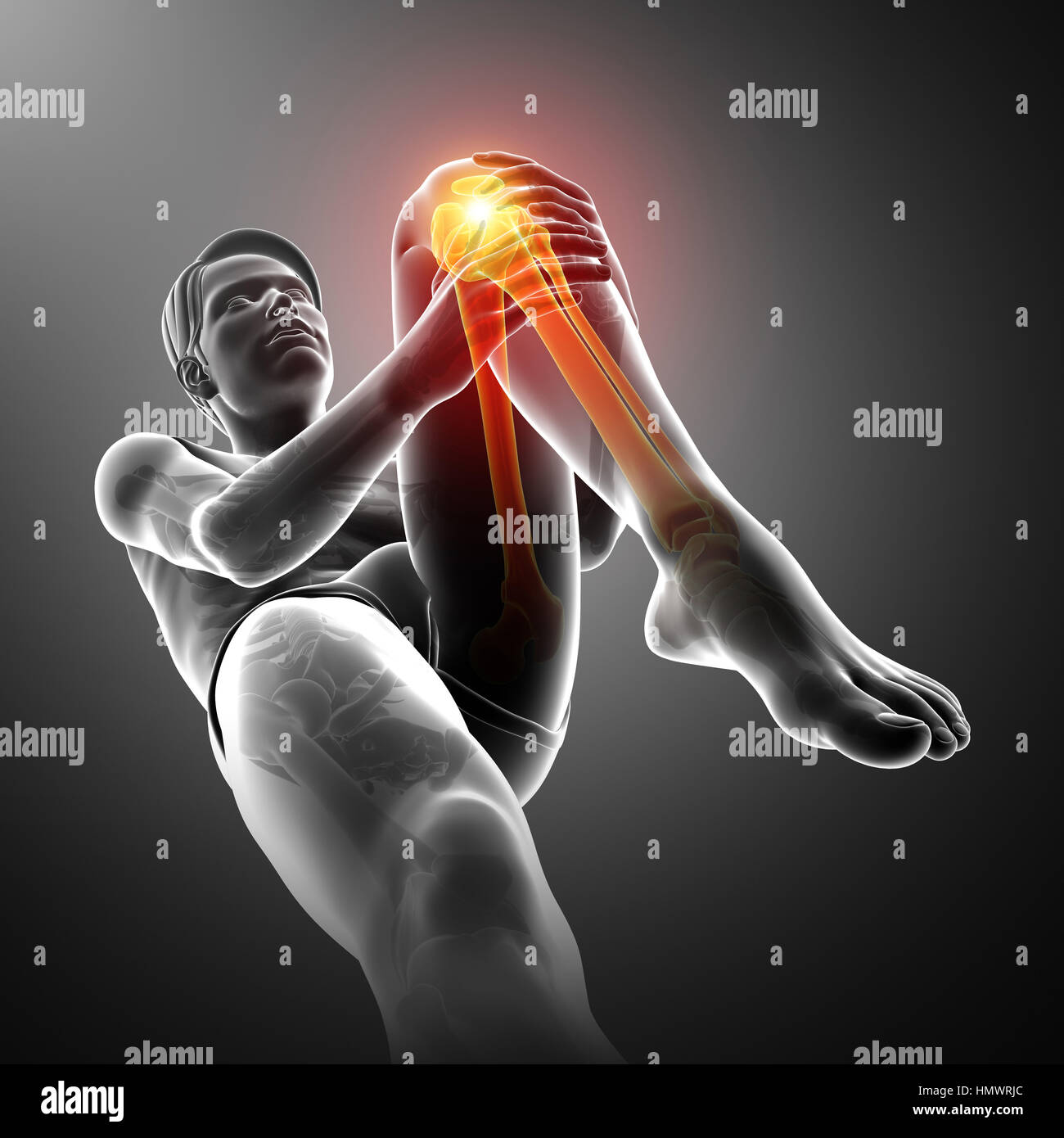 3d Illustration of Male Knee pain Stock Photo - Alamy