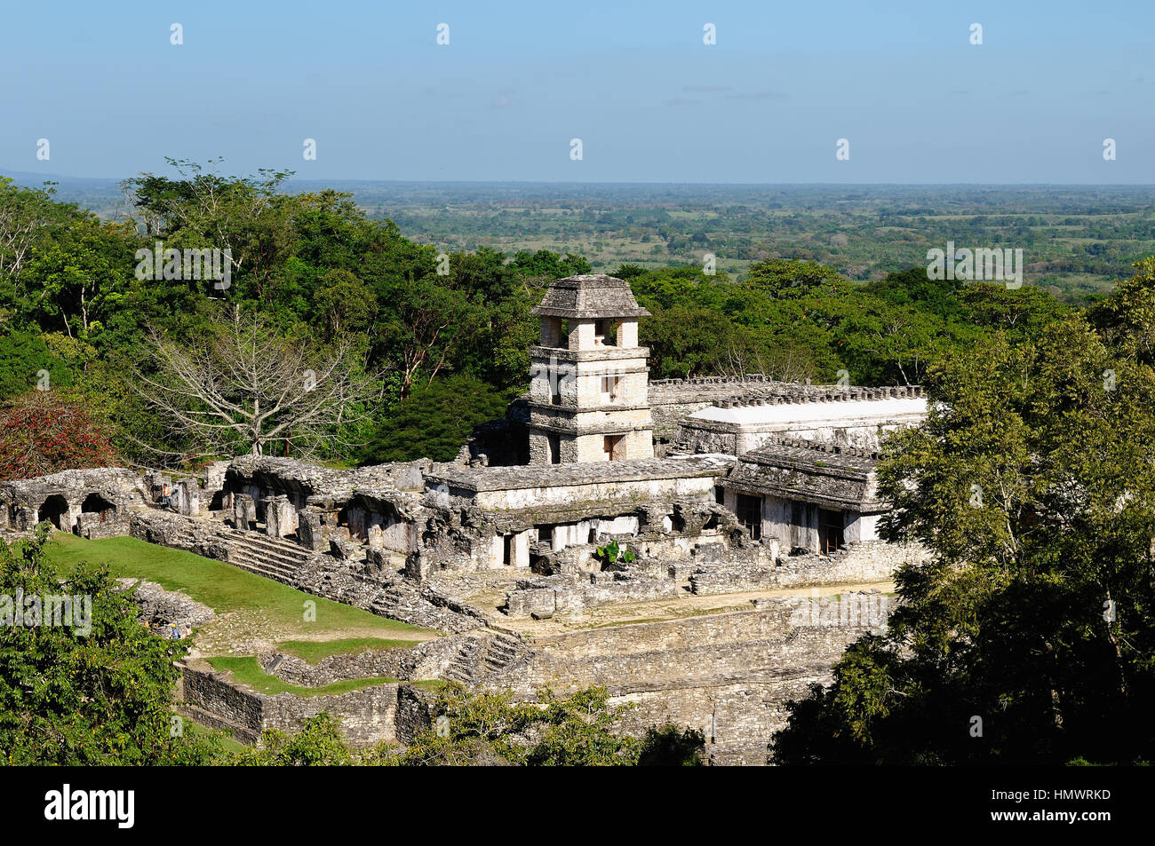 Ancient city of Palenque sits like a king on a throne of jungle where ...