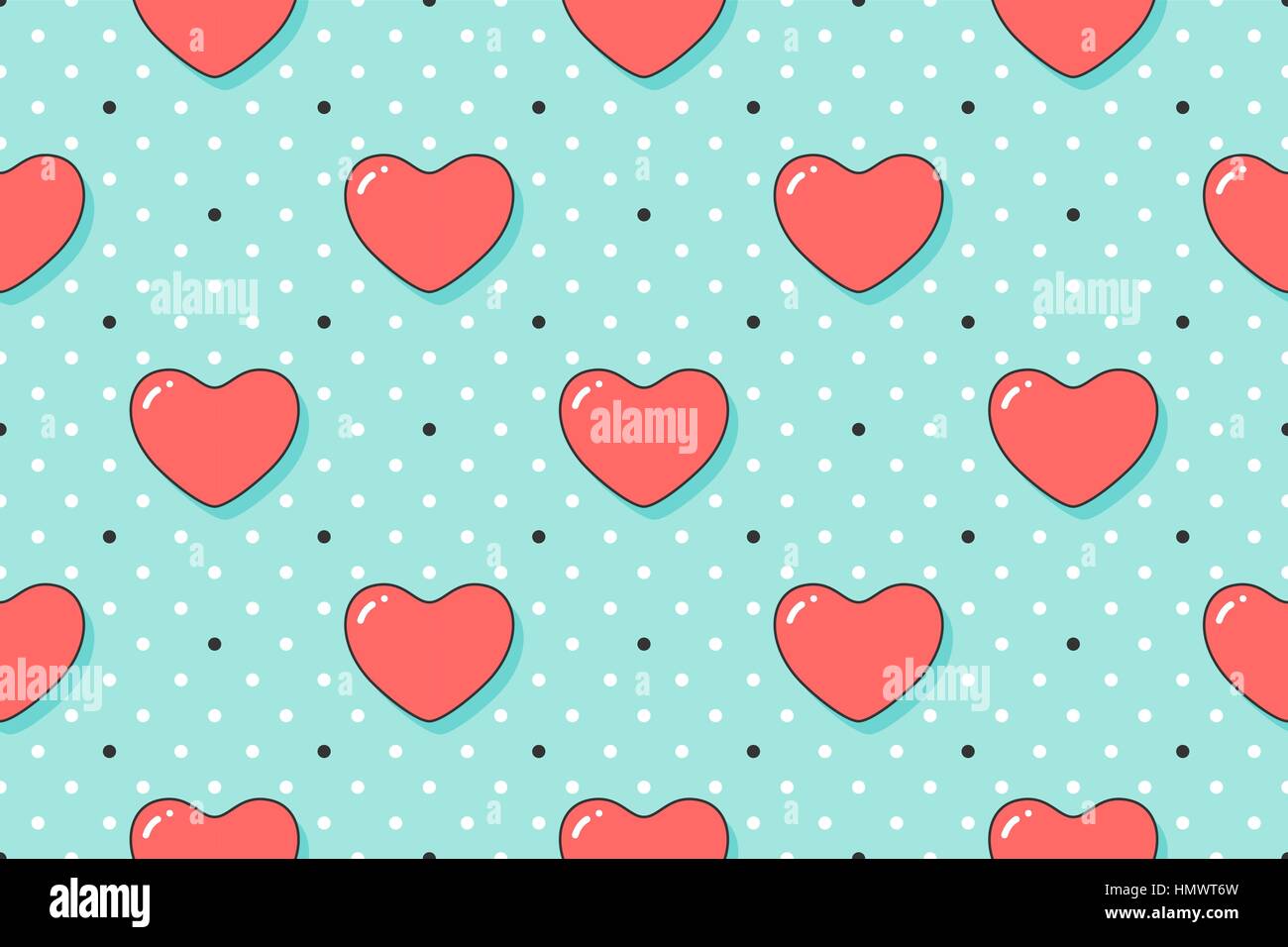 Seamless pattern heart arrows Stock Vector Images - Alamy