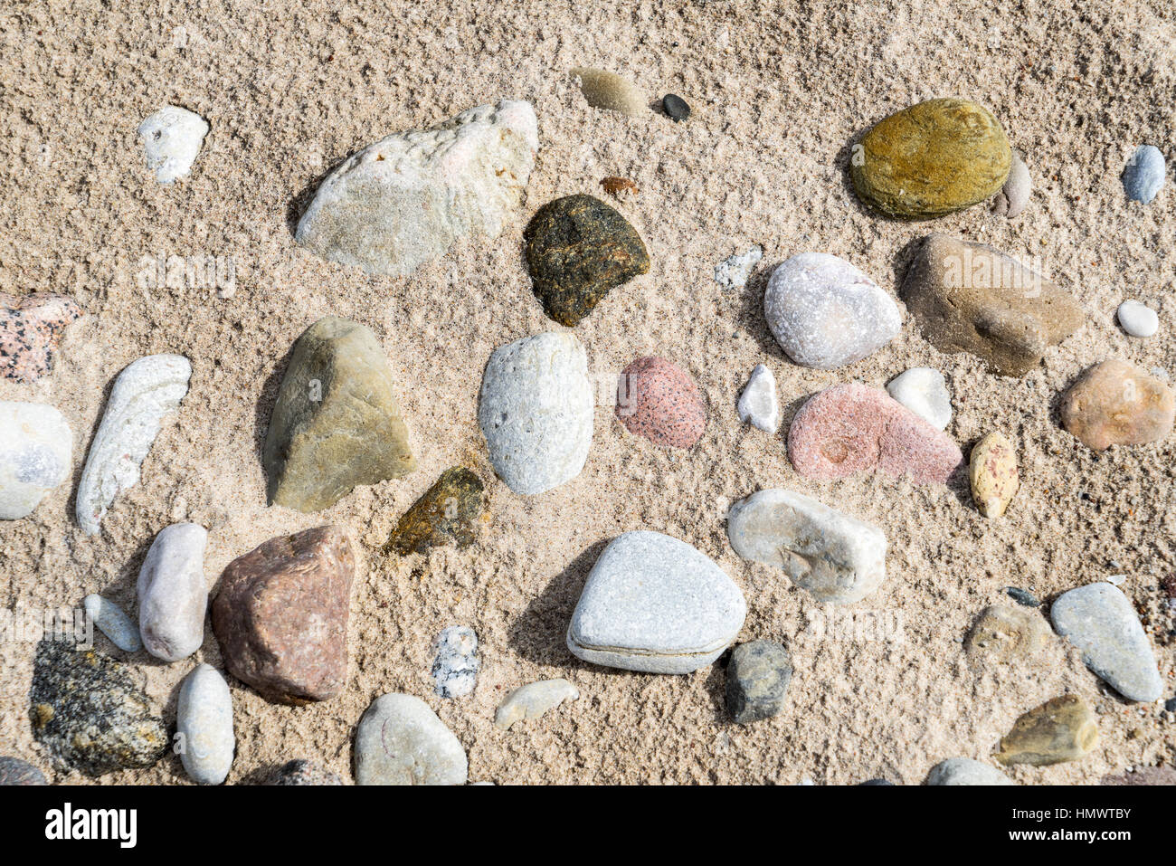 rocky beach with sand and pebbles Stock Photo - Alamy