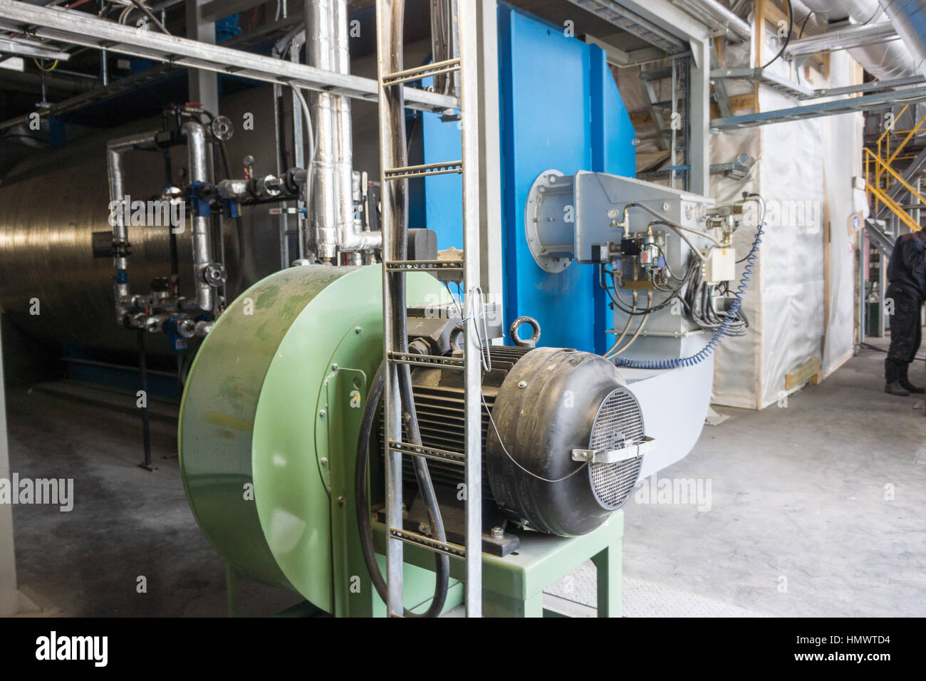 industrial site with steel storage units for heating Stock Photo - Alamy