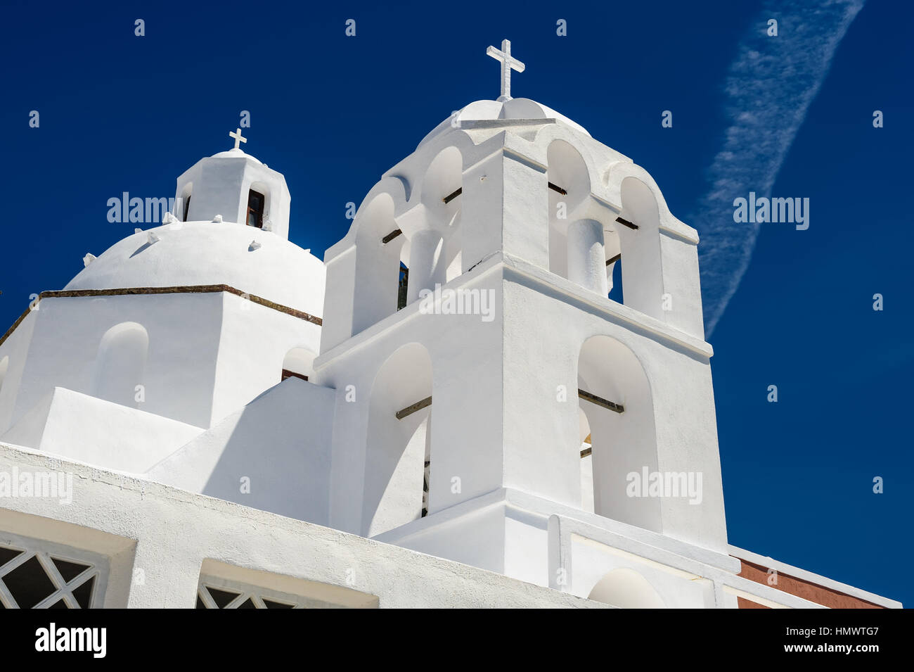 Church in Fira, Santorini Stock Photo - Alamy