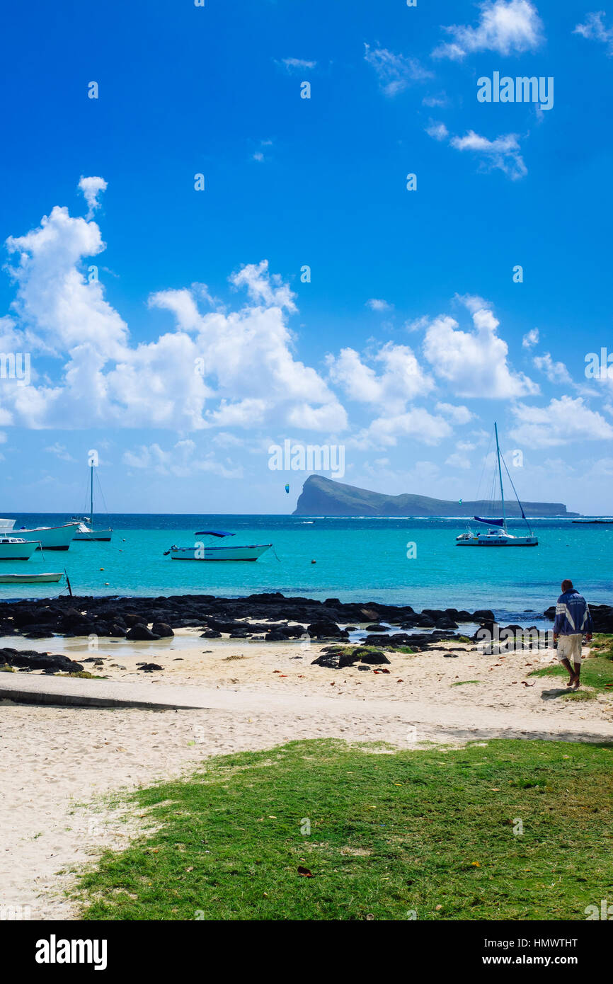 Cap Malheureux with the island of Coin de Mire in the distance ...