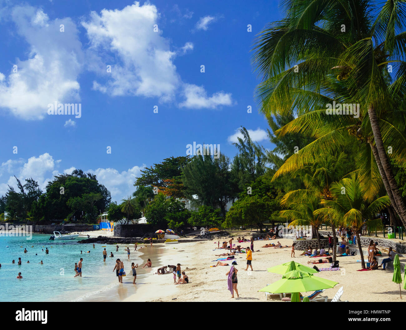 Mauritius island beach sunbathing hi-res stock photography and images ...