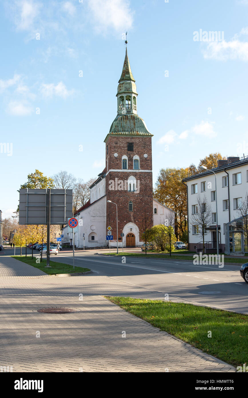 aerial view of rural city in latvia. valmiera urban district - Valmiera ...