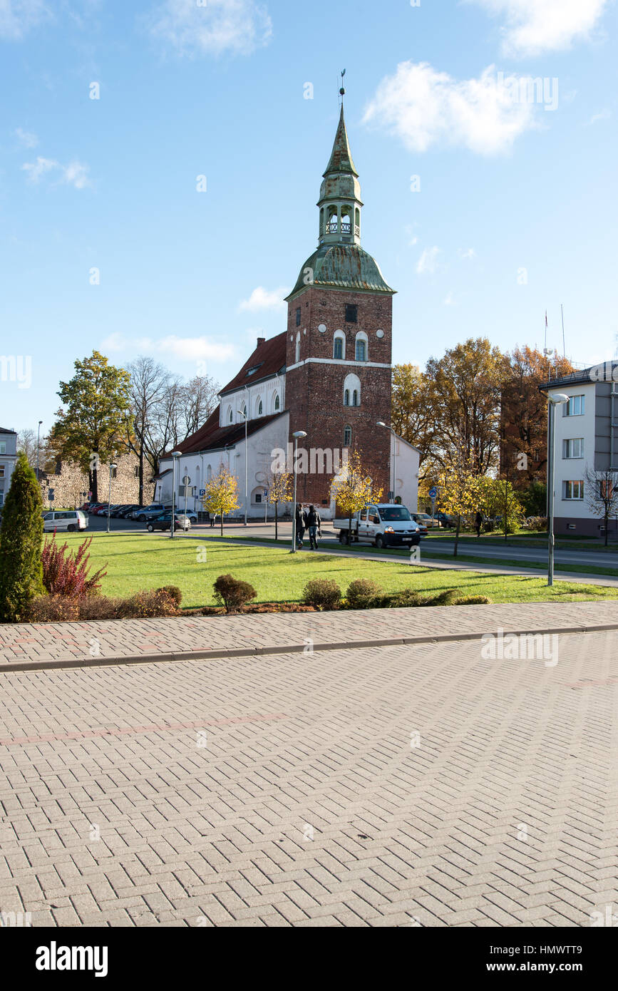 aerial view of rural city in latvia. valmiera urban district - Valmiera ...