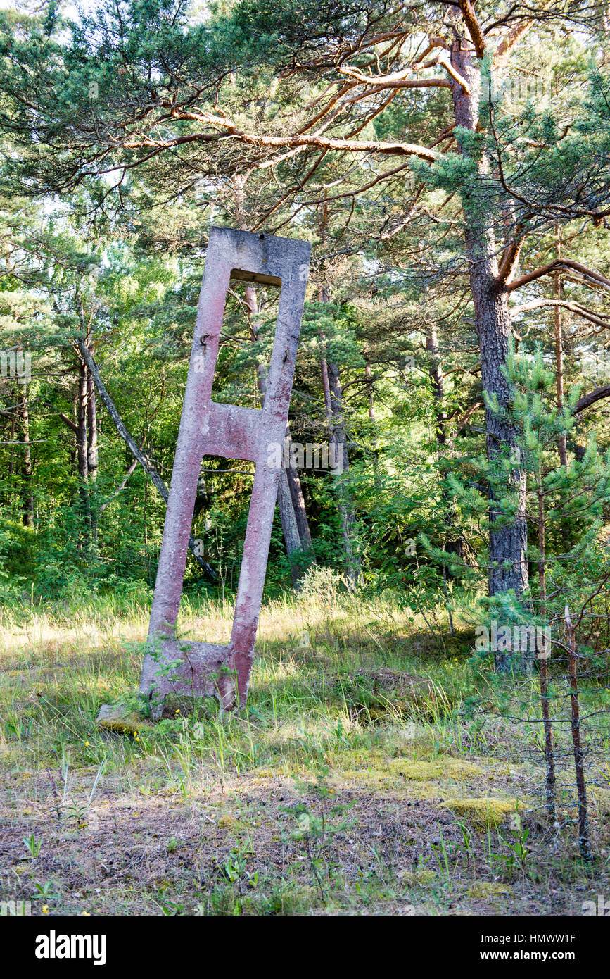 rusty metal objects in field and forest Stock Photo - Alamy