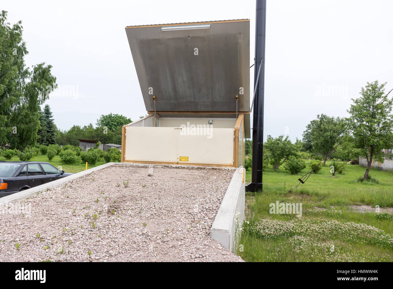 industrial site with steel storage units for heating Stock Photo - Alamy
