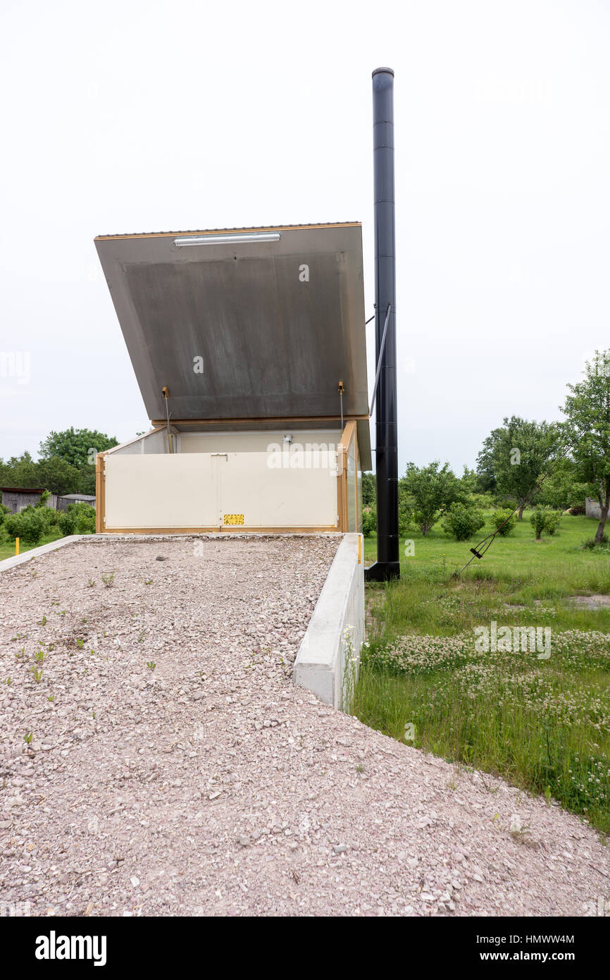 industrial site with steel storage units for heating Stock Photo - Alamy