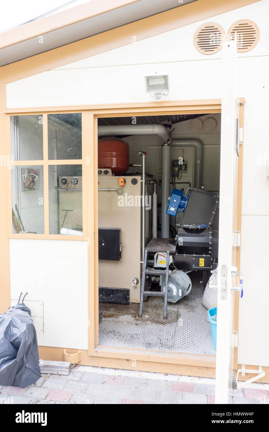 industrial site with steel storage units for heating Stock Photo - Alamy