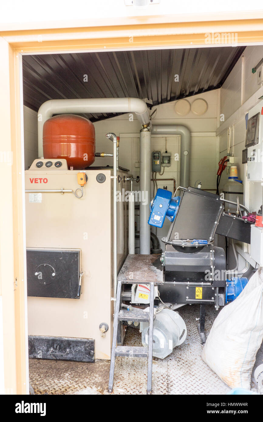 industrial site with steel storage units for heating Stock Photo - Alamy