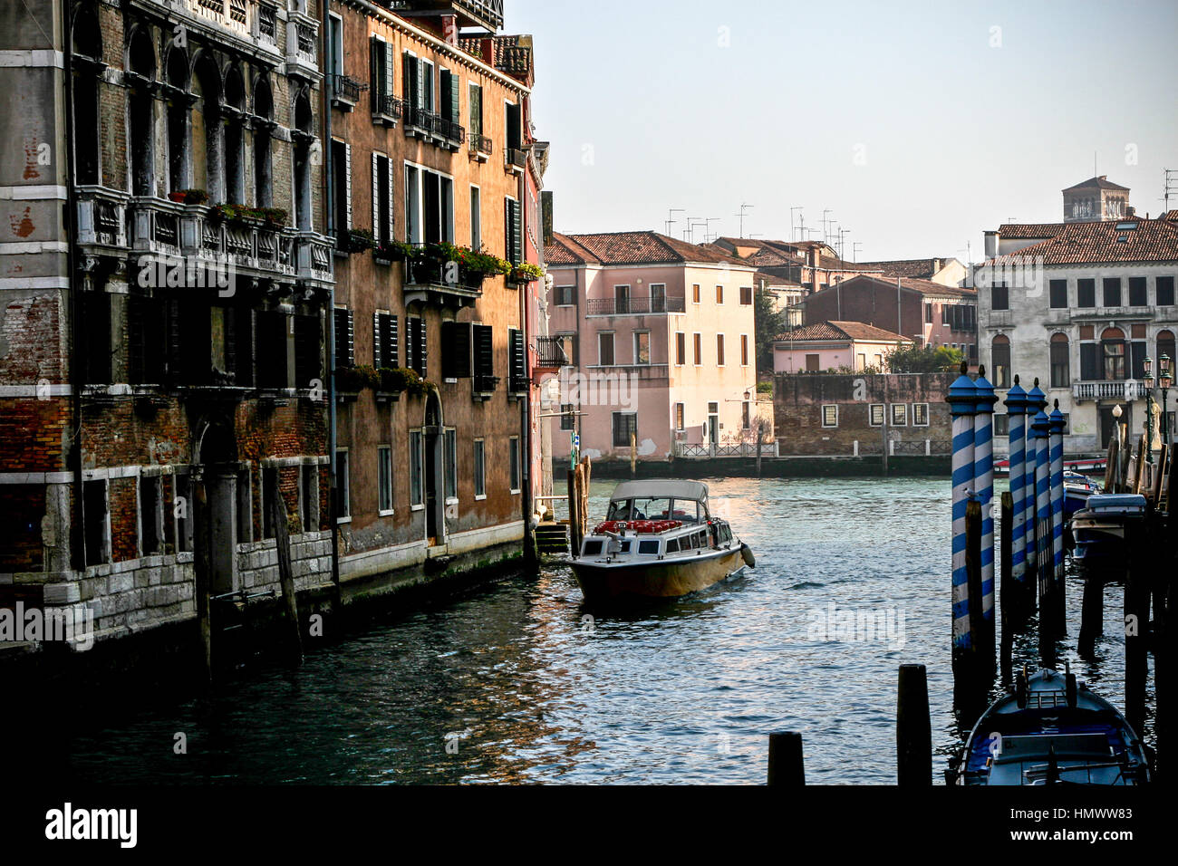 canal view in italy Stock Photo - Alamy