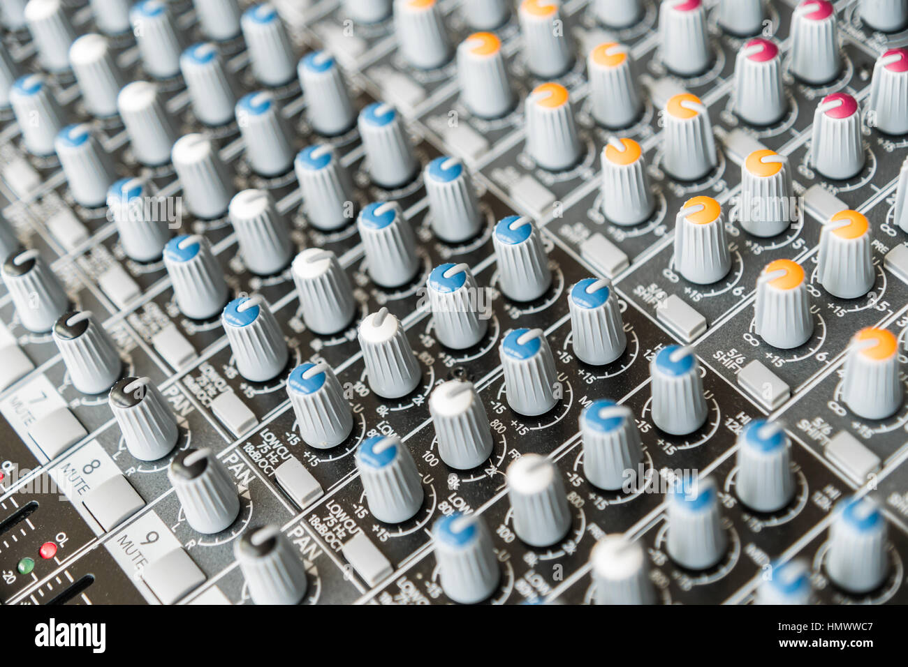 sound mixer control panel. Sound controller Recording Studio. music ...