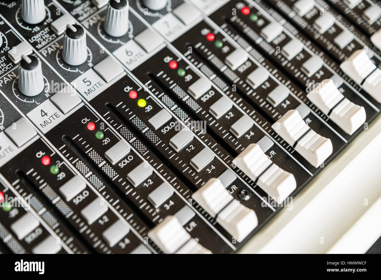 sound mixer control panel. Sound controller Recording Studio. music ...