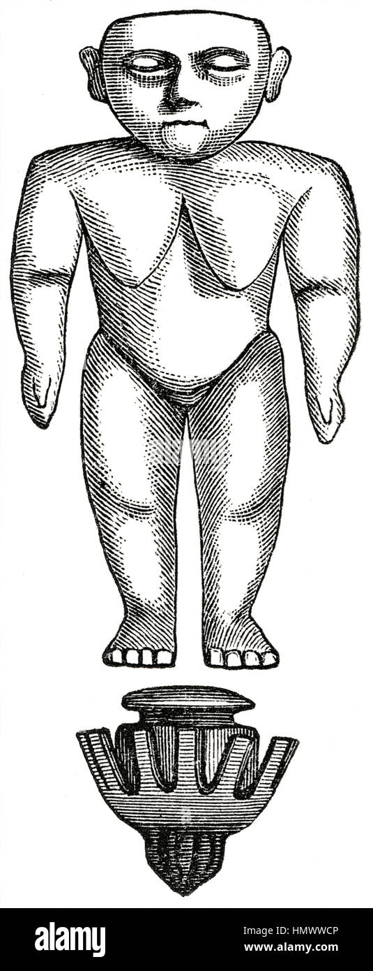 Primitive Idol Carved from Walrus Tooth, Hawaii, Illustration from the ...