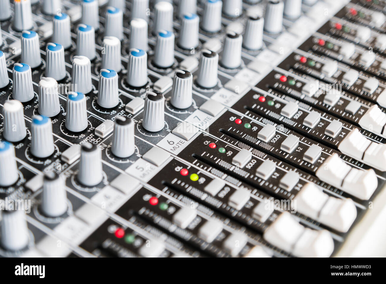 sound mixer control panel. Sound controller Recording Studio. music ...