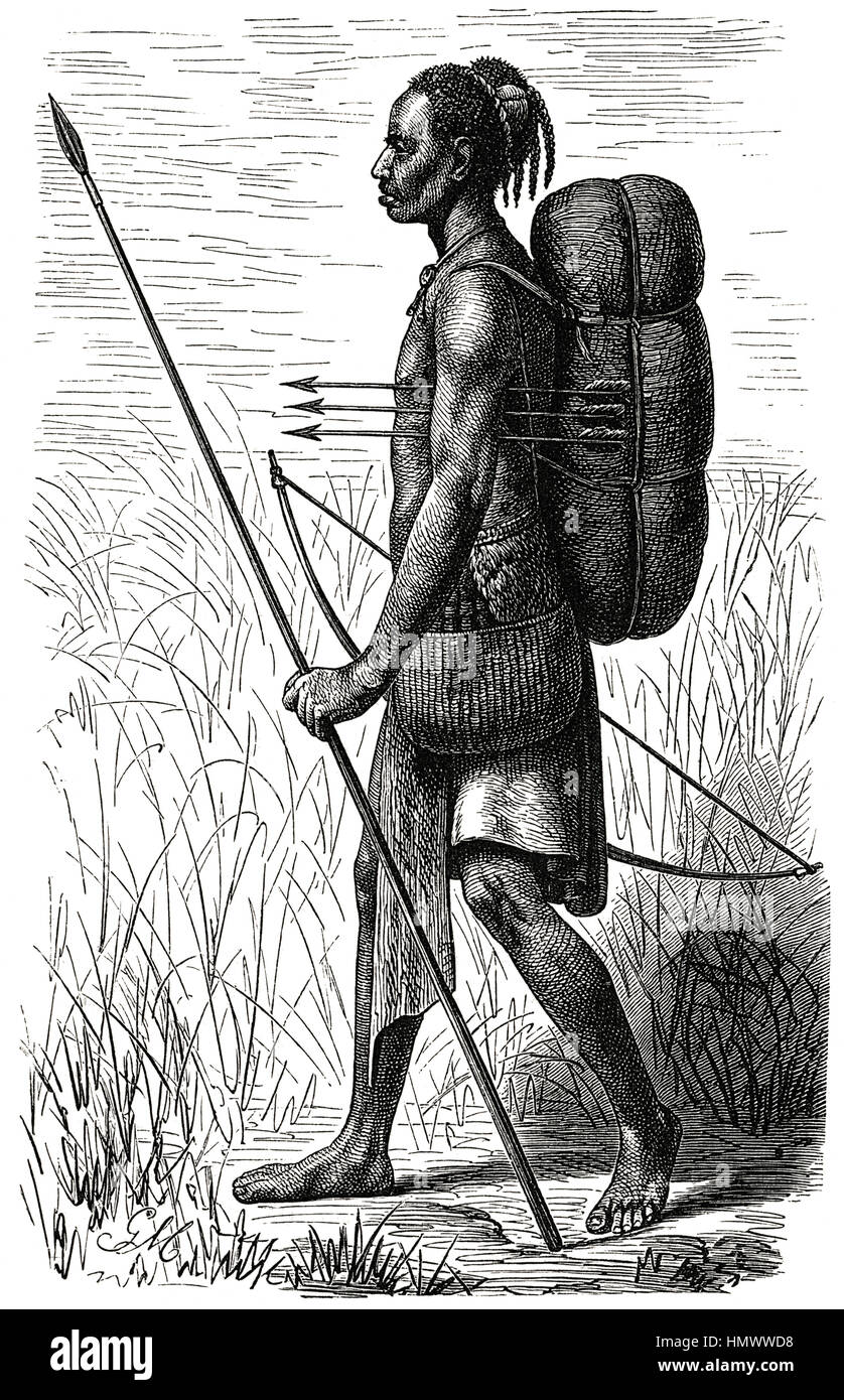Marua Fish Trader, Central Africa, Illustration from the book ...