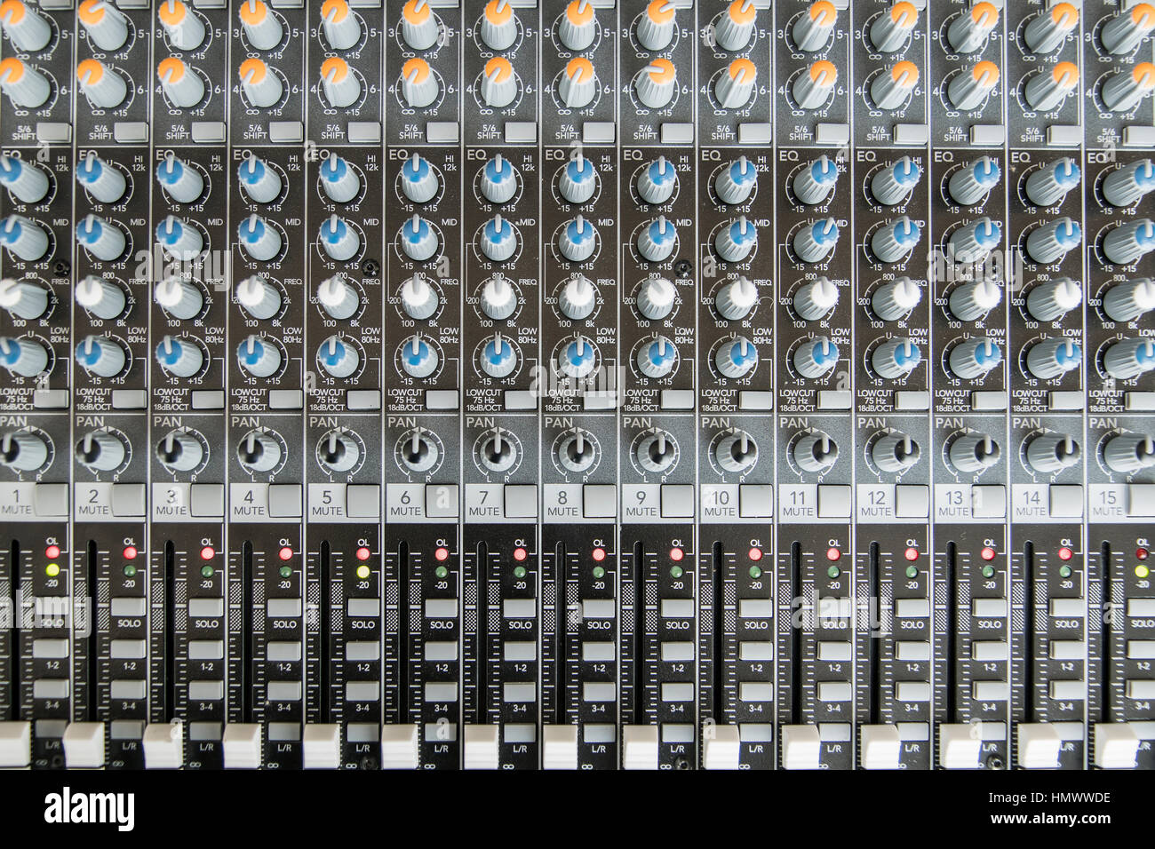 sound mixer control panel. Sound controller Recording Studio. music ...
