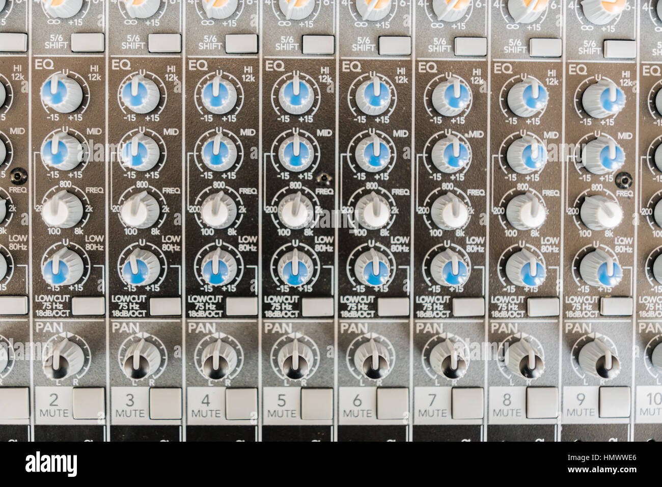 sound mixer control panel. Sound controller Recording Studio. music ...