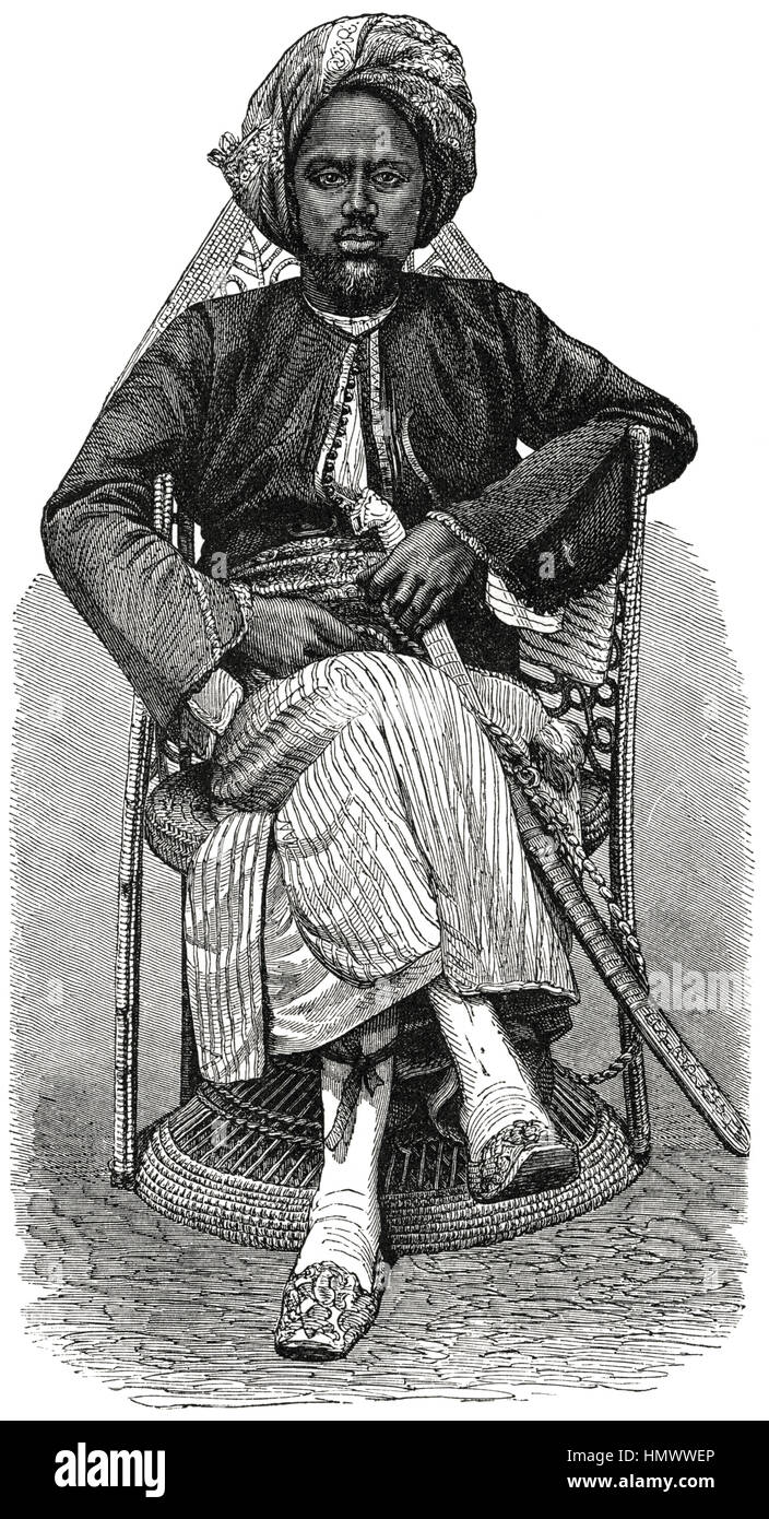 Portrait of Somalian Man, Africa, Illustration from the book ...
