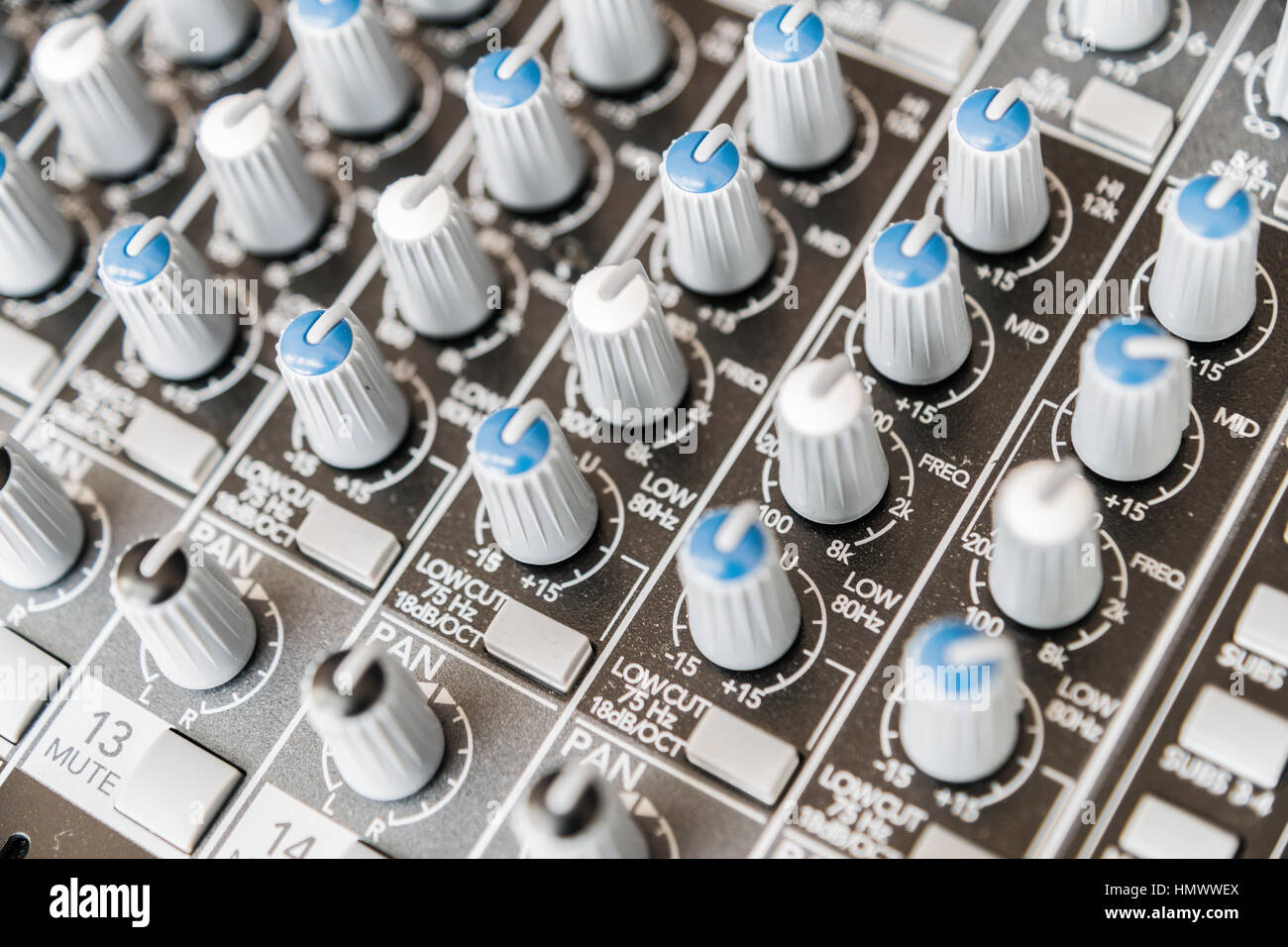 sound mixer control panel. Sound controller Recording Studio. music ...