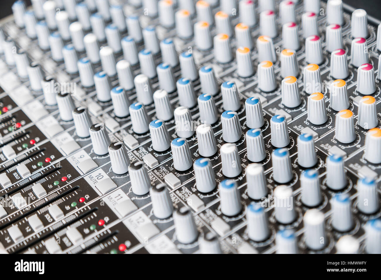 sound mixer control panel. Sound controller Recording Studio. music ...