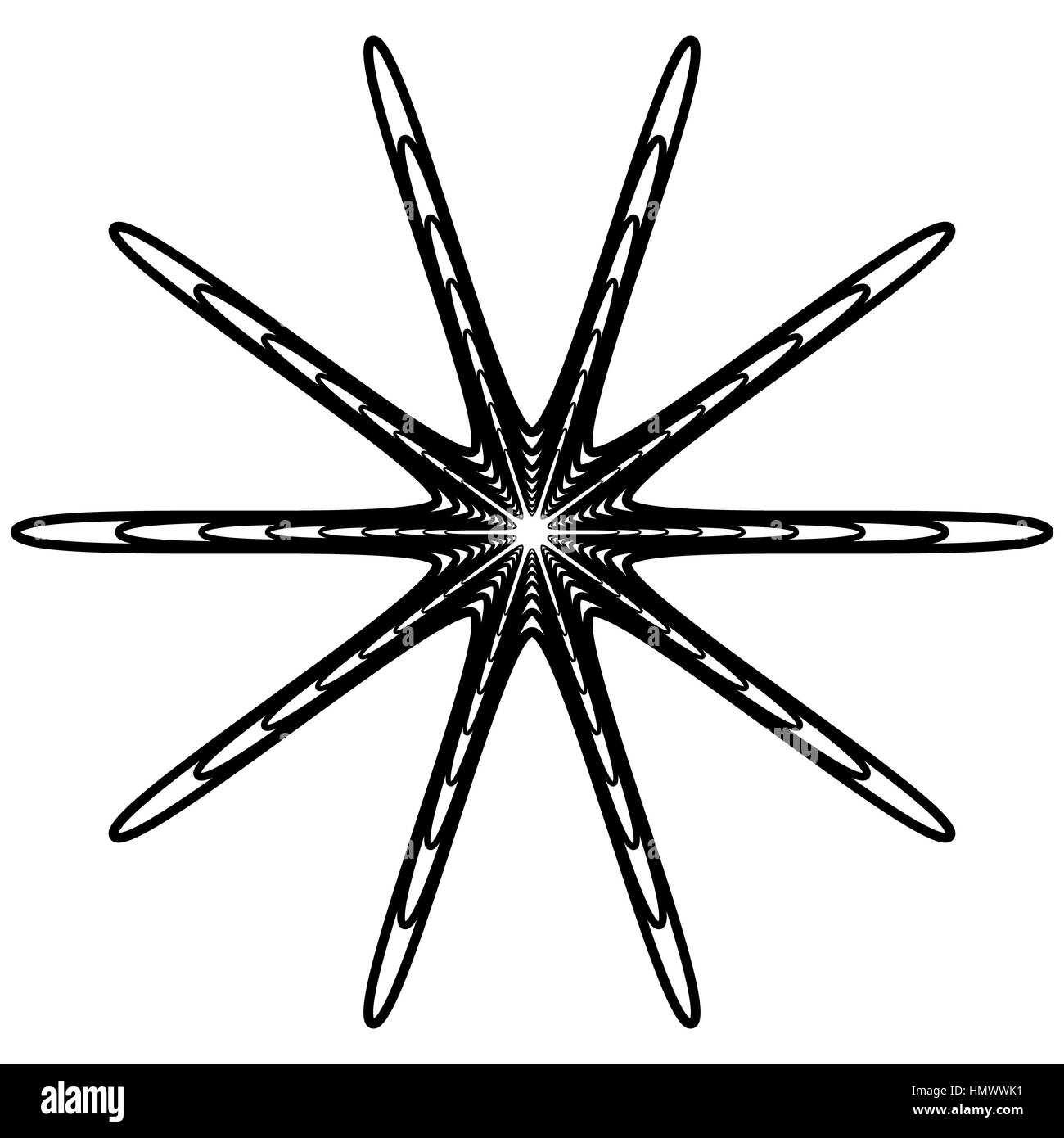 Geometric spirally element - Abstract geometric motif, design element ...