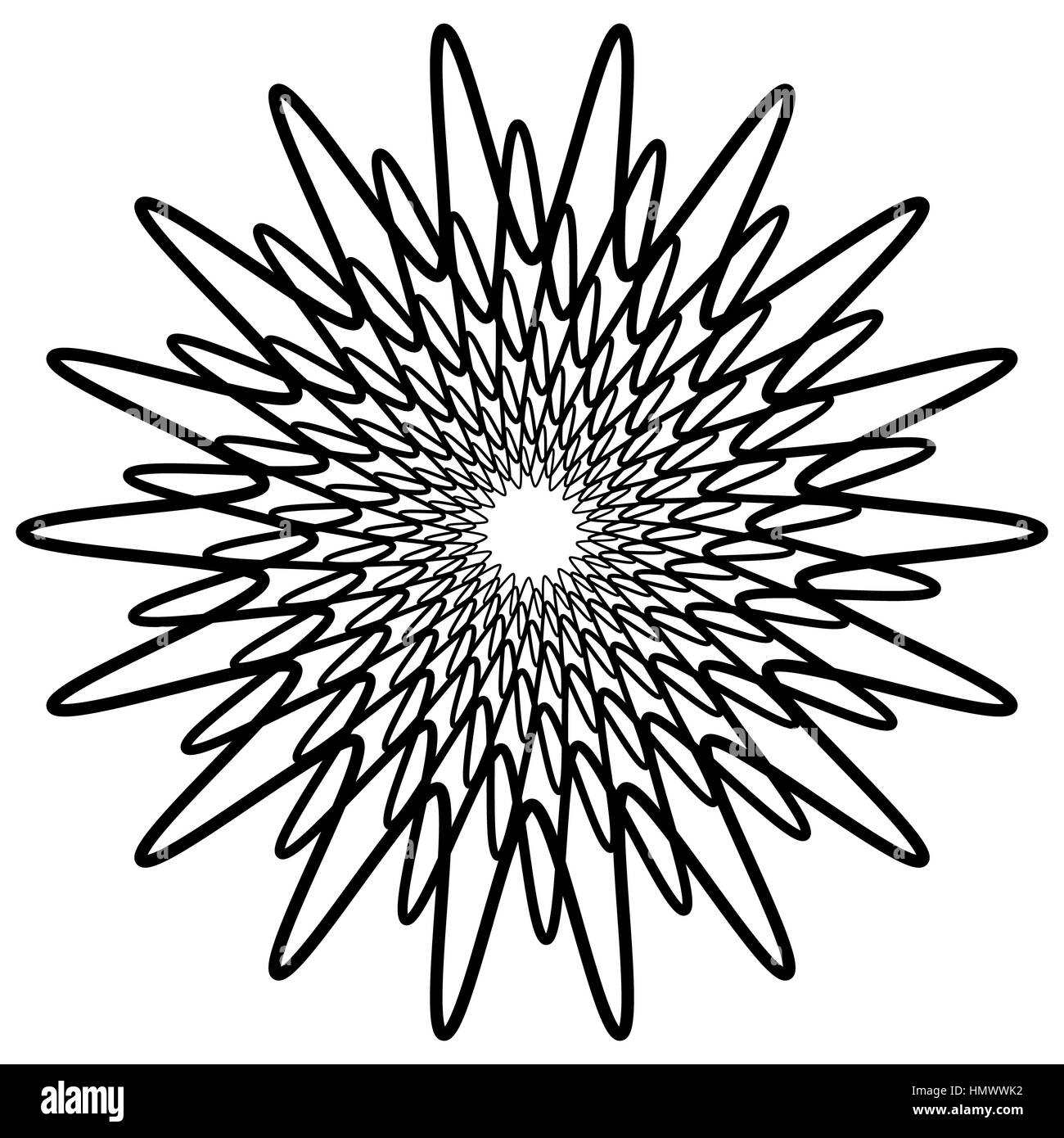 Geometric spirally element - Abstract geometric motif, design element ...