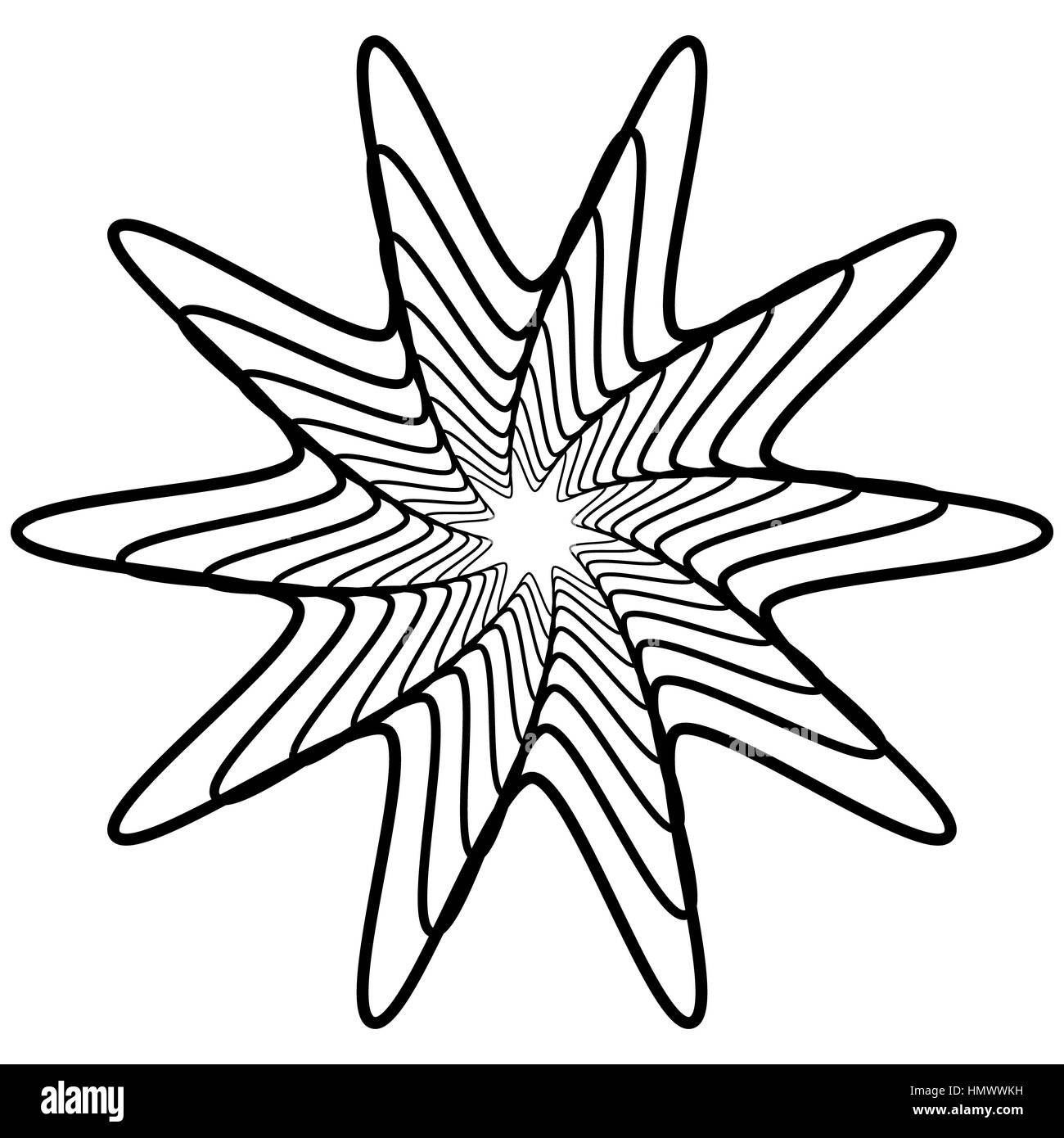 Geometric spirally element - Abstract geometric motif, design element ...