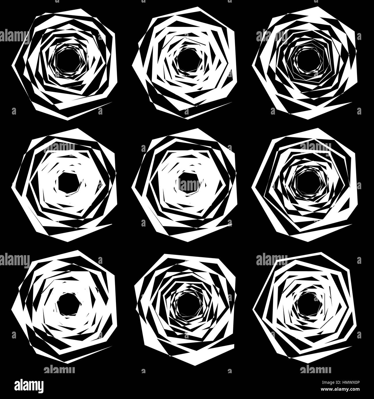 Black geometric shapes in chaotic hi-res stock photography and images ...