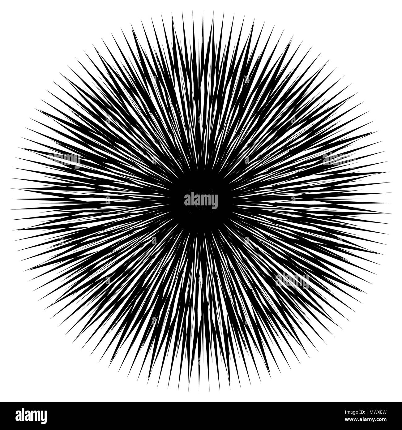 Geometric circle with distorted shapes rotating. Abstract circle ...