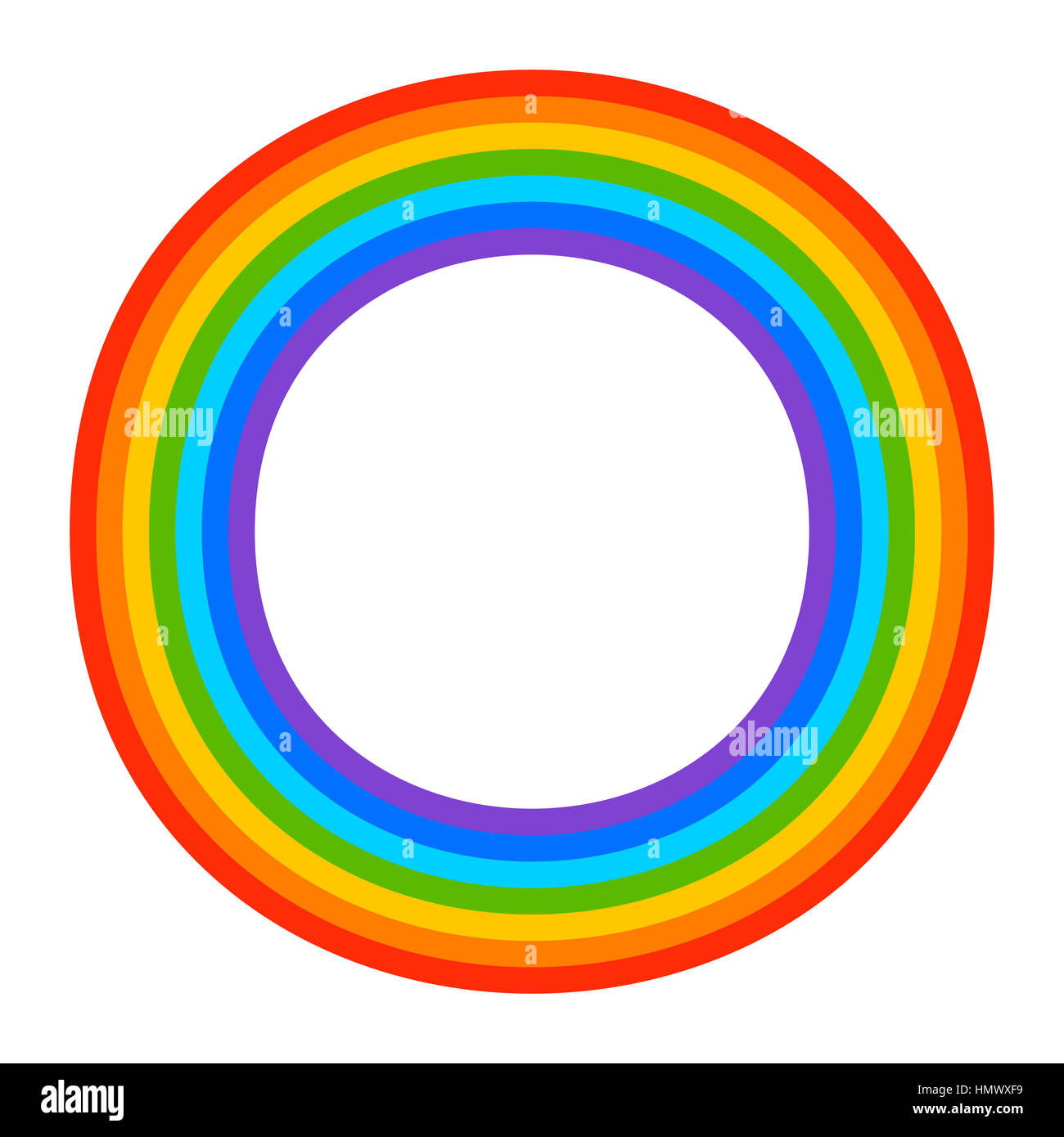 Simple 7-color rainbow element on white Stock Photo - Alamy