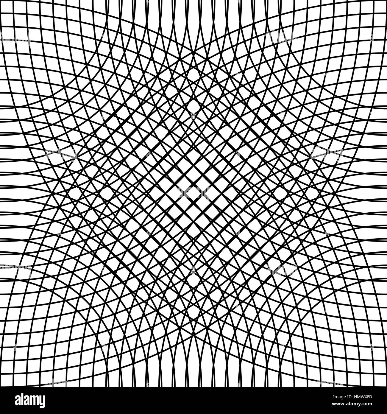 Cellular grid, mesh pattern with circles from center (Repeatable Stock ...