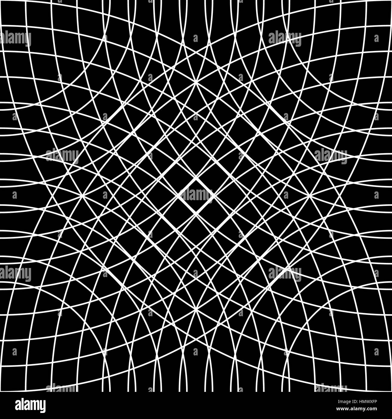 Cellular grid, mesh pattern with circles from center (Repeatable Stock ...