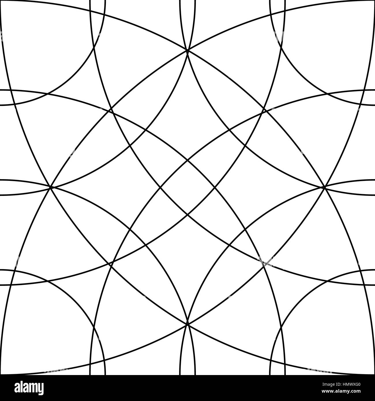 Cellular grid, mesh pattern with circles from center (Repeatable Stock ...