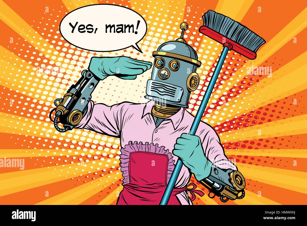 Artificial intelligence robot vacuum Stock Vector Images - Alamy