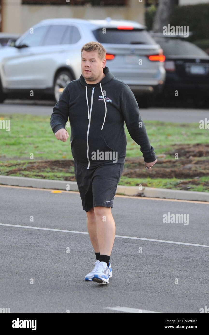James Corden with his son Max in Brentwood Featuring: James Corden ...