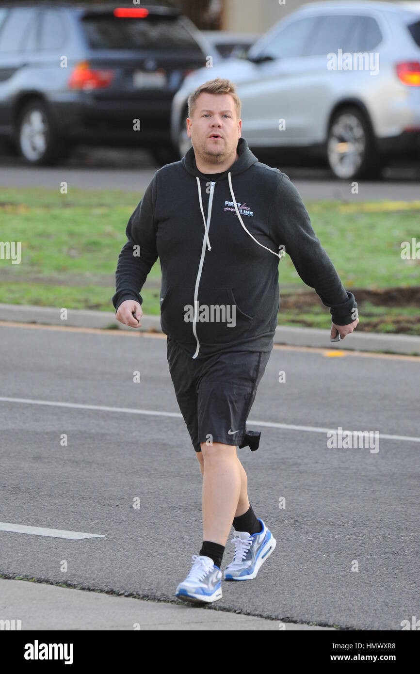 James Corden with his son Max in Brentwood Featuring: James Corden ...