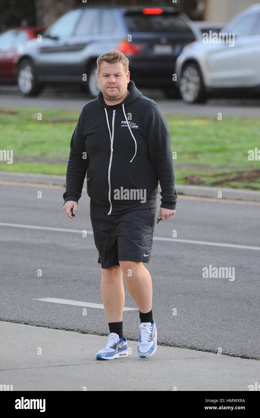 James Corden with his son Max in Brentwood Featuring: James Corden ...