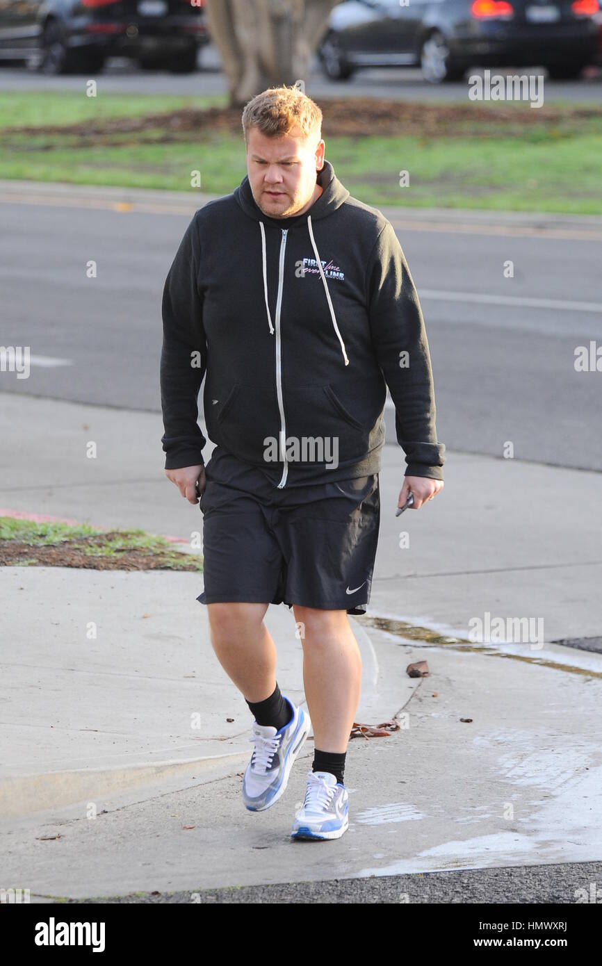 James Corden with his son Max in Brentwood Featuring: James Corden ...