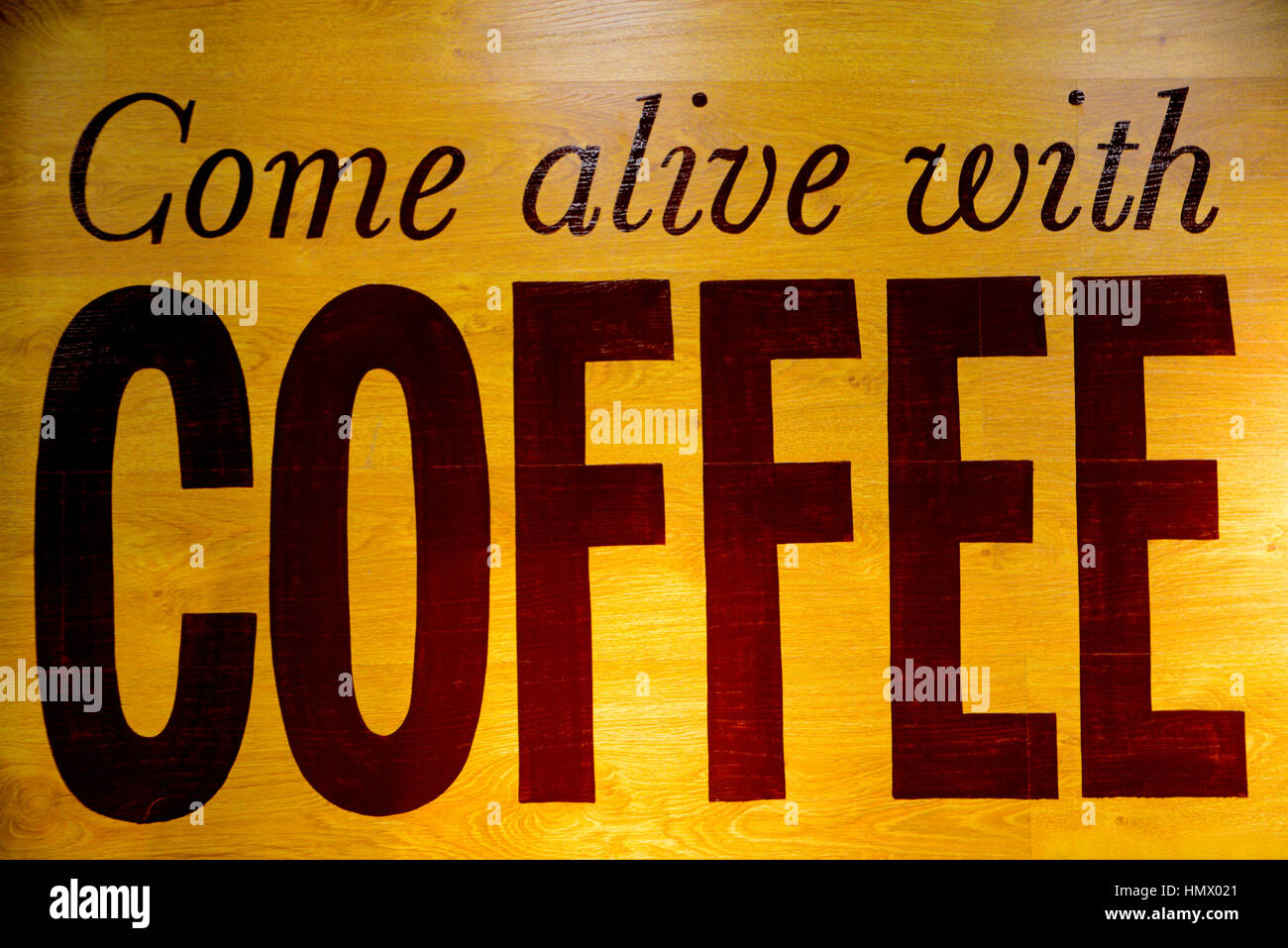 Come alive with coffee - Inspiring Creative Motivation Stock Photo - Alamy