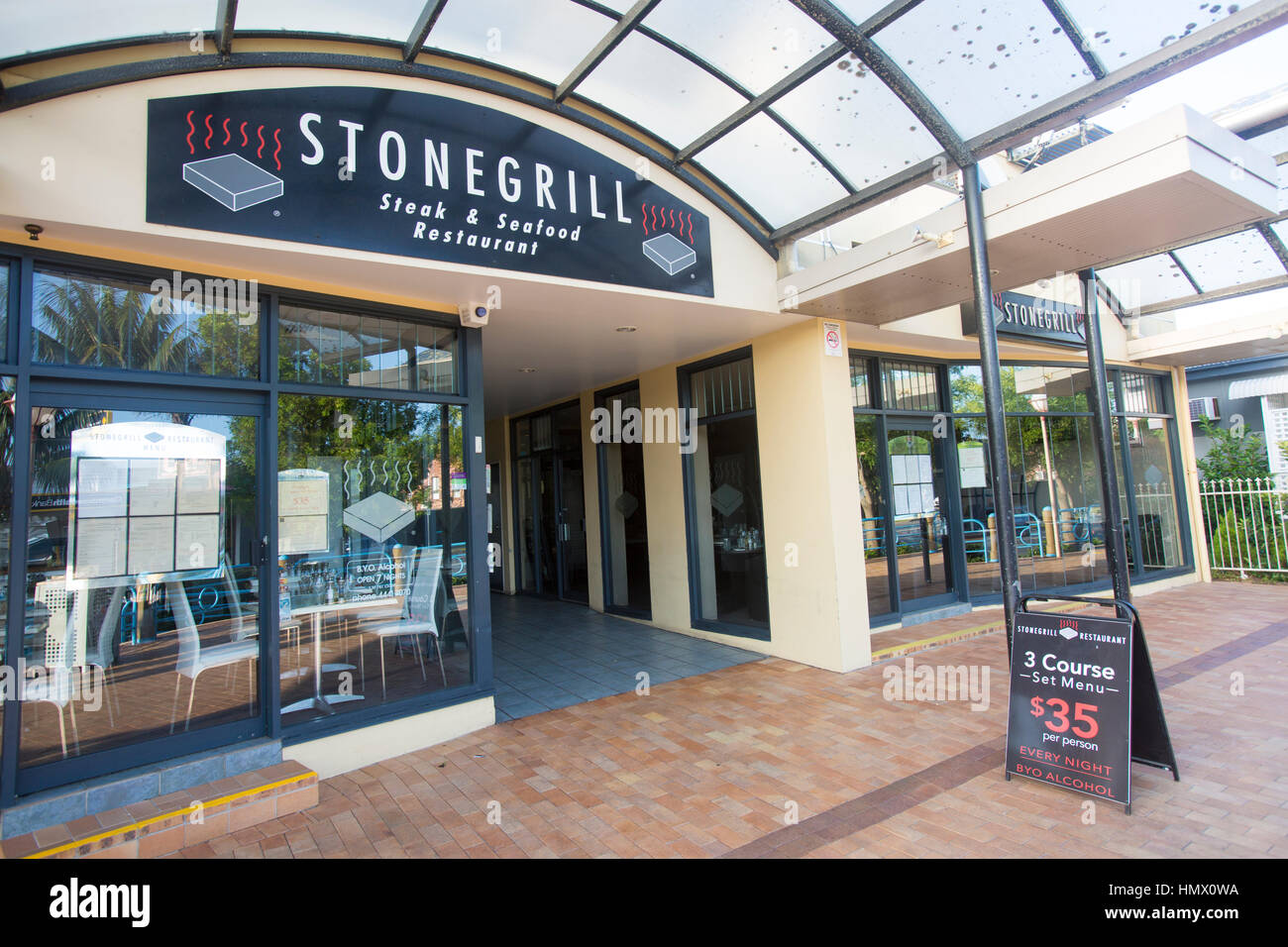 Huskisson town centre, Jervis Bay on the south coast of New South Wales ...