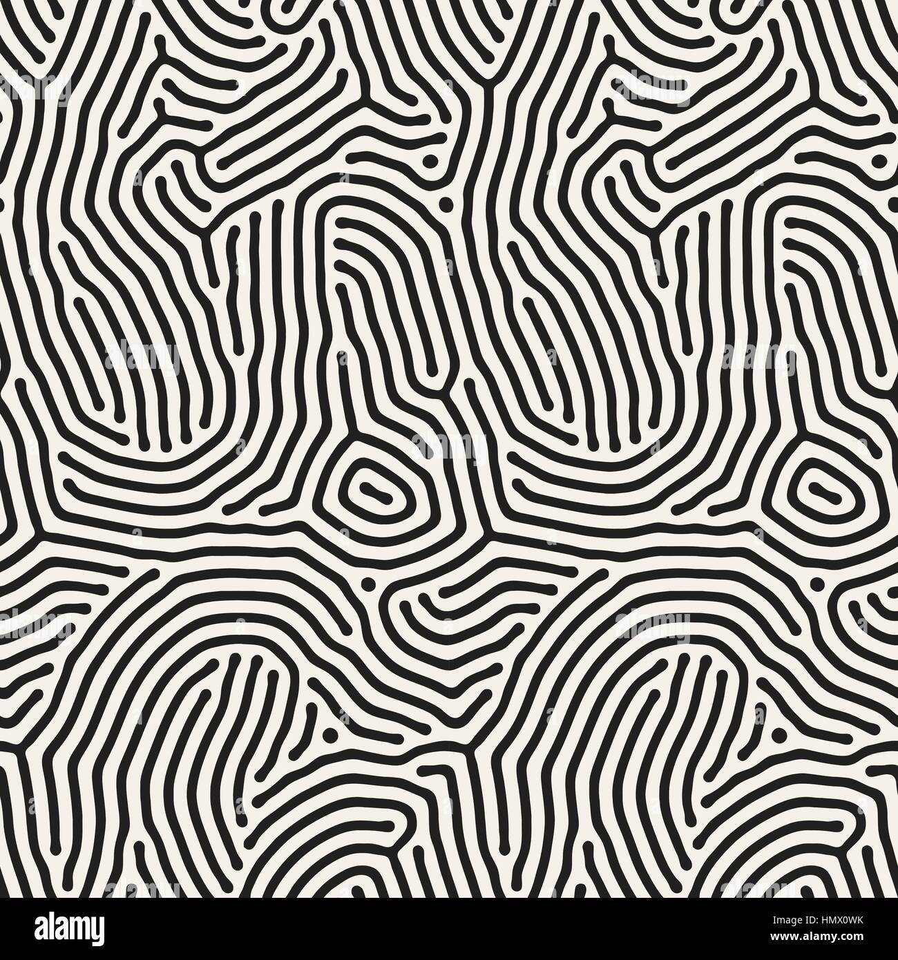 Organic Irregular Rounded Lines. Abstract Freehand Background Design ...
