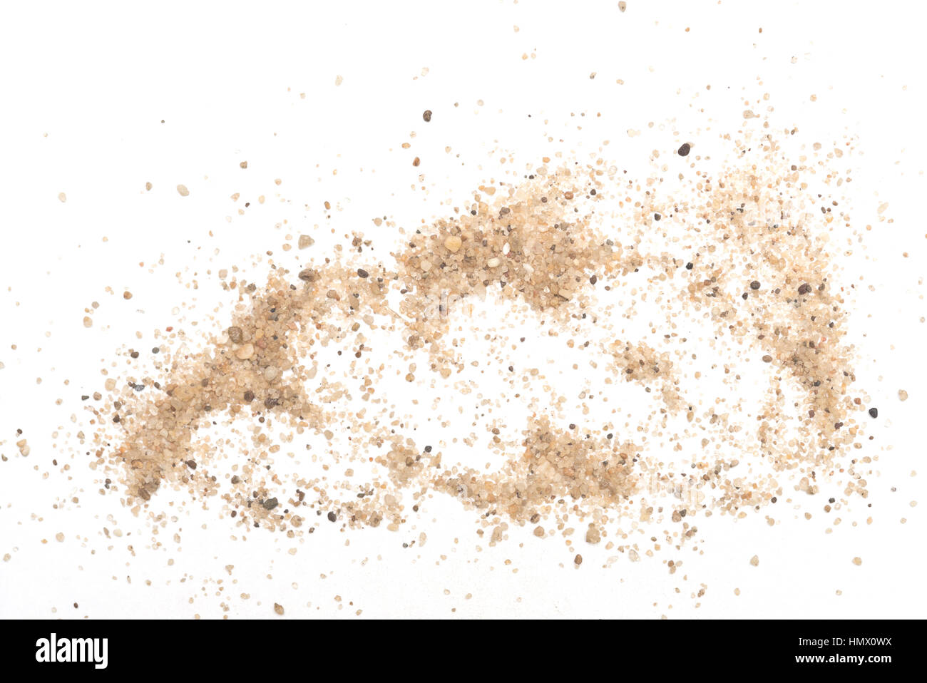 sand isolated on white background Stock Photo - Alamy